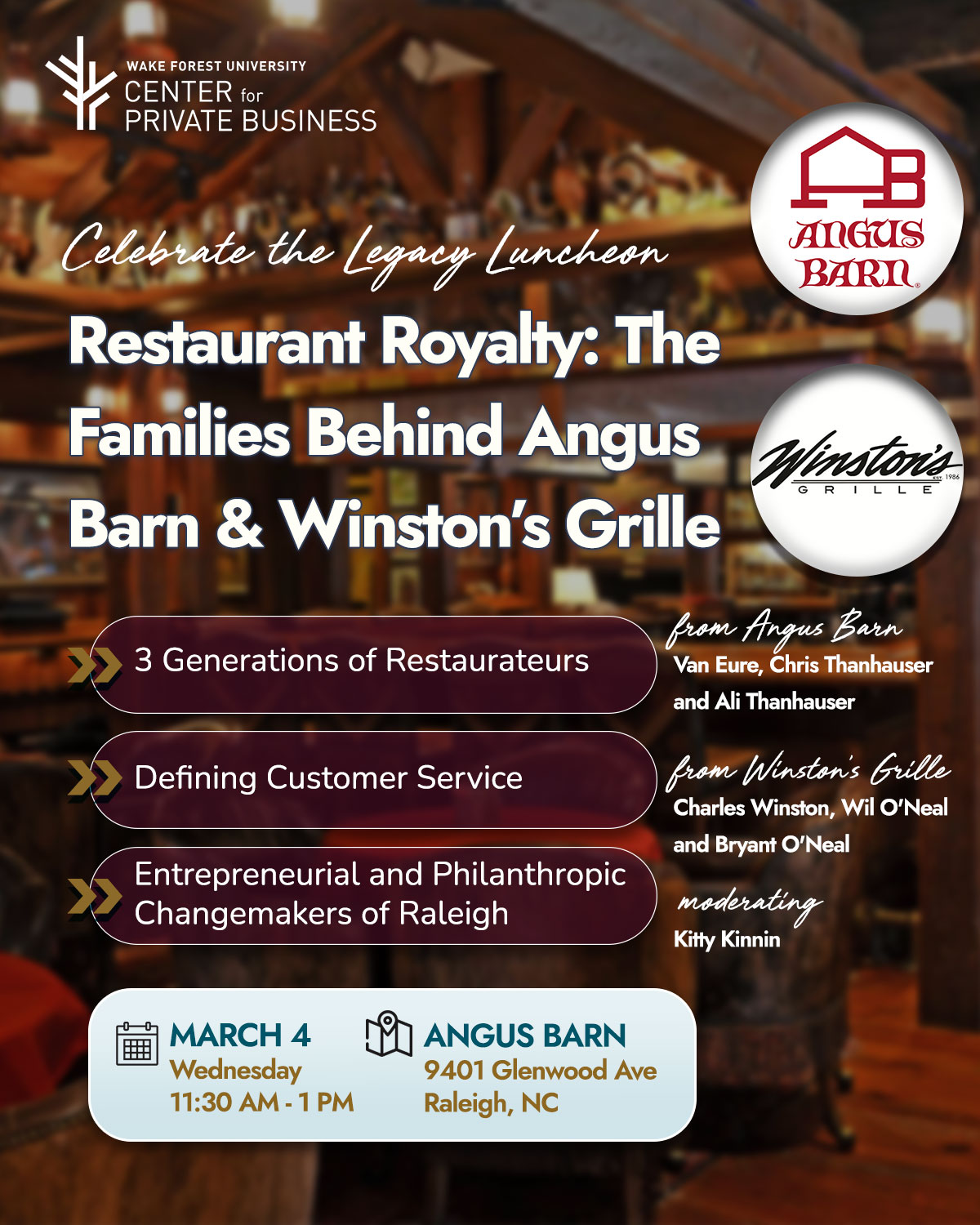 Raleigh Celebrate the Legacy Luncheon "Restaurant Royalty: The Families ...
