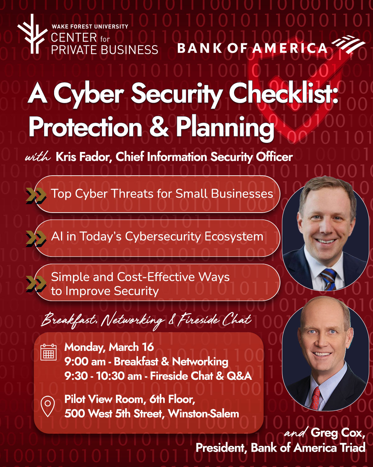 Triad Fireside Chat "A Security Checklist: Protection & Planning" with ...